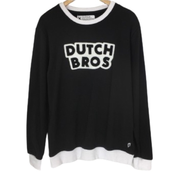 Dutch Bros | Tops | Dutch Bros Coffee Sweatshirt Chenille Patch Graphic ...